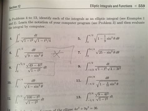 Solved Section 12 Elliptic Integrals And Functions 559 In