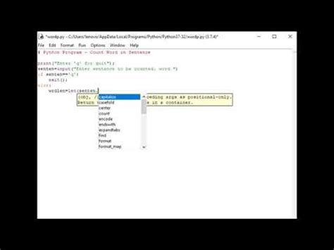 Python Program Count Word In Sentence Sentences Python Programming Words
