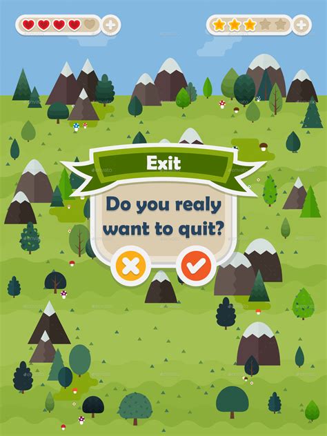 Flat Forest Game User Interface Set Artofit