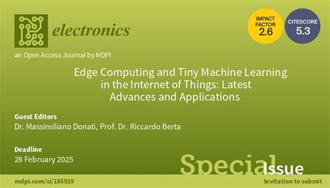 Callforpapers Specialissue Edgecomputing Tinymachinelearning