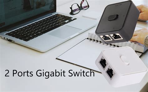 CERRXIAN Switch Di Rete LAN A 2 Porte RJ45 Key Press Switch Splitter Selector Box 100M 2 In 1