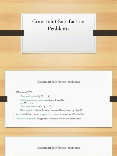 Constraint Satisfaction Problems An Introduction To Key Concepts