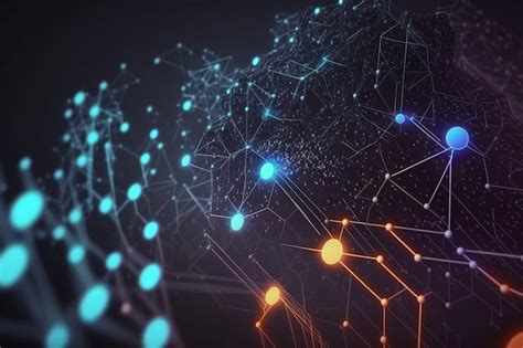 Premium Photo Futuristic Digital Background Abstract Connections