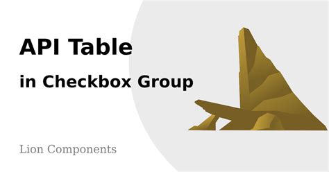 Checkbox Group Api Table Lion Checkbox Group Api Table Lion
