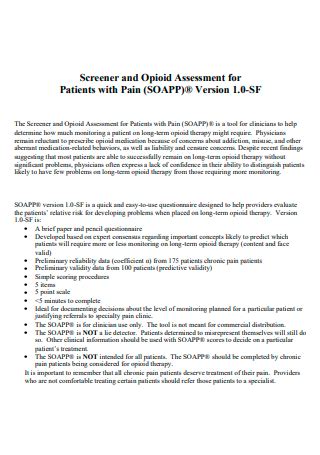 8 FREE SOAP Assessment Samples To Download