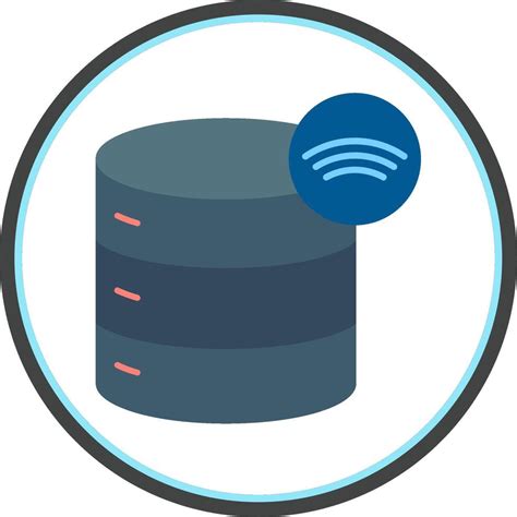 Wireless Database Flat Circle Icon 38832613 Vector Art At Vecteezy