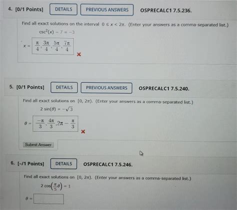 Solved 4 [0 1 Points Details Previous Answers Osprecalc1
