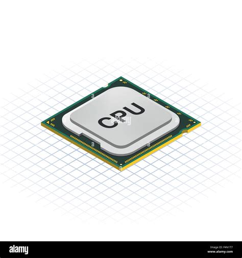 Isometric Processor Vector Illustration Stock Vector Image Art Alamy