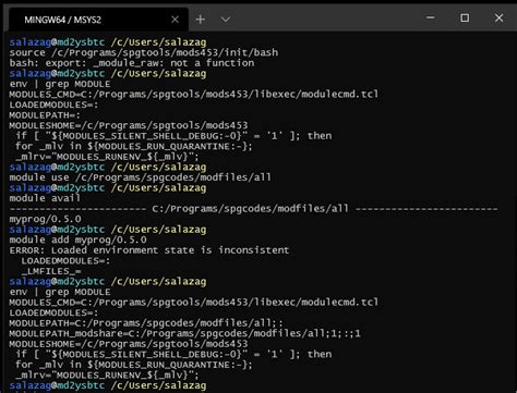 Working In Msys2mingw64 · Issue 360 · Envmodulesmodules · Github