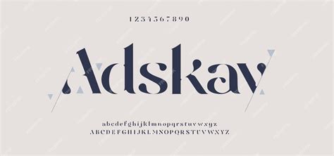 우아한 알파벳 문자 글꼴 및 숫자입니다 클래식 우아한 레터링 최소한의 패션 디자인 타이포그래피 글꼴은 일반 대문자와 소문자입니다 프리미엄 벡터