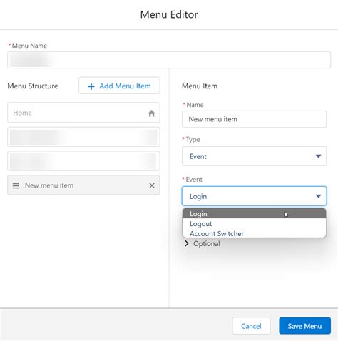 Lightning Web Components Experience Builder Custom Event Types For