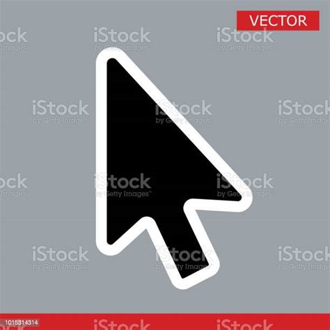 현대 검은 픽셀 커서 화살표 포인터 아이콘 흔적 둥근된 모서리와 벡터 그림을 흰색 배경에 고립 그래픽 사용자 인터페이스에 대한 스톡 벡터 아트 및 기타 이미지 Istock