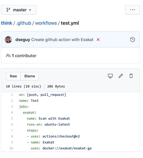 Exakat In Github Action Exakat