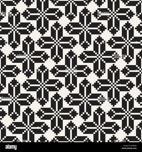 Vector Seamless Cross Tiling Pattern Modern Stylish Geometric Lattice