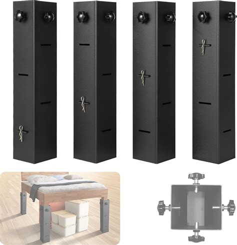 Ironwalls 4 Pack Metal Bed Riser For Dorm Room 315