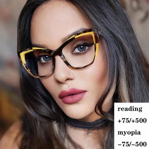 Tr90 Cat Eye Prescription Glasses Women Myopia Glasses Reading Glasses Optical Fashion Computer