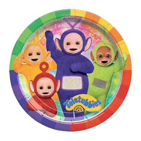 Teletubbies Plates 7in 24 Count Teletubbies Party Decorations
