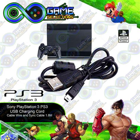 Original Sony Ps3 Playstation 3 Usb Charger Charging Cord Cable Wire