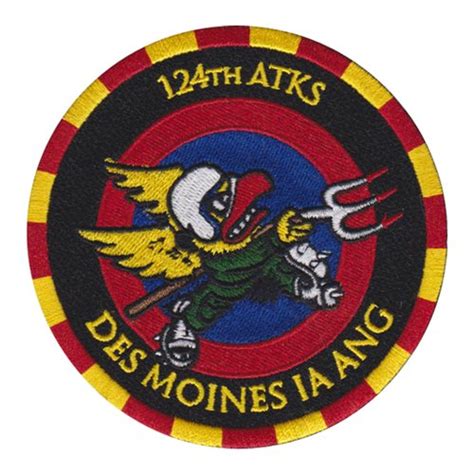 124 Atks Des Moines Ia Ang Patch 124th Attack Squadron Patches
