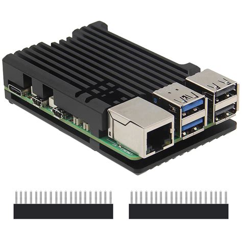 Getuscart Geekworm Aluminum Passive Cooling Armor Heatsink Case For Raspberry Pi 5 Computer