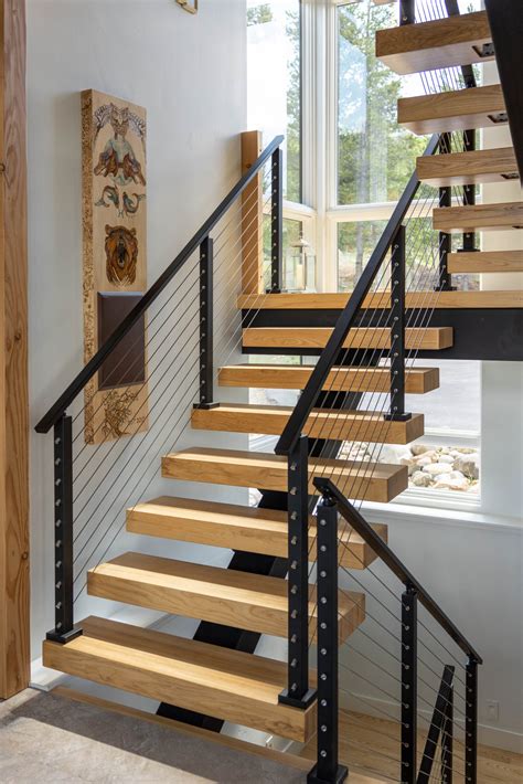 Modern Staircase Ideas With Cable Railing For Contemporary Homes