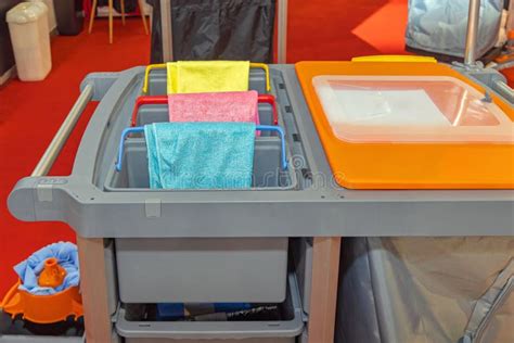 Colour Coded Janitor Cloths Stock Image Image Of Europe Cleaning