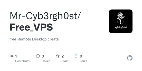 GitHub Mr Cyb3rgh0st Free VPS Free Remote Desktop Create