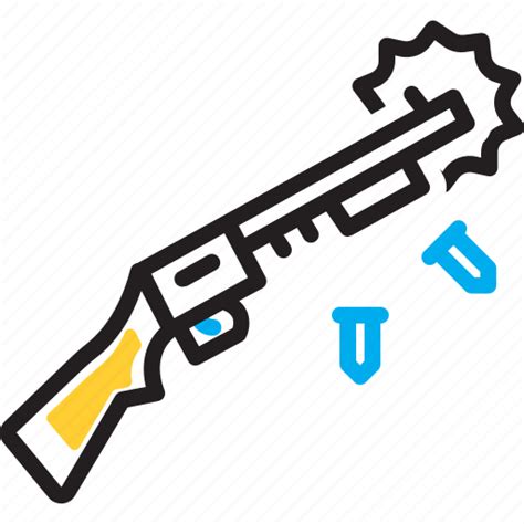 Shotgun Gun Weapon Handgun Revolver Firing Armoury Icon