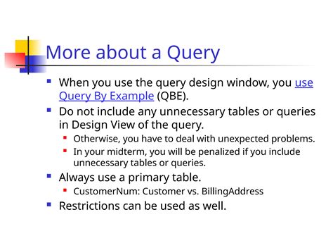 Ms Access Database Creation And Managementppt
