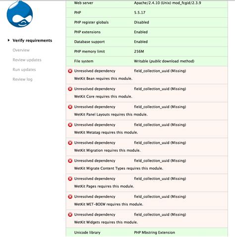 unresolved dependency to update [ 2347267]