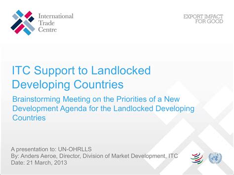 Itc Export Impact For Good Second United Nations Conference On