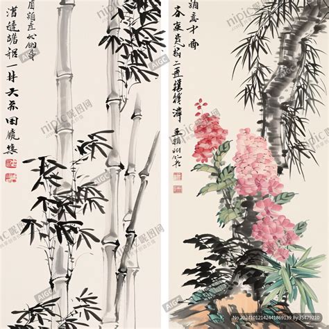 Ai创作图国画梅兰竹菊条屏 梅兰竹菊大图 中堂四君子 梅兰竹菊系列 梅兰竹菊国画 梅兰竹菊图 梅兰菊竹图 梅兰竹菊字画 梅兰菊竹国画 竹报平安富贵 国画梅兰竹菊 梅兰竹菊画 四君子四条屏 牡丹