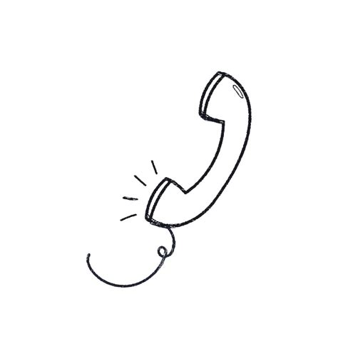 Dibujo De Teléfono Vector Premium