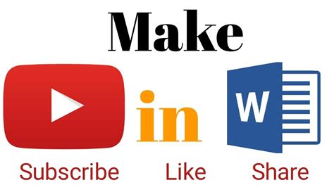 How To Create Youtube Icon In Ms Word Youtube