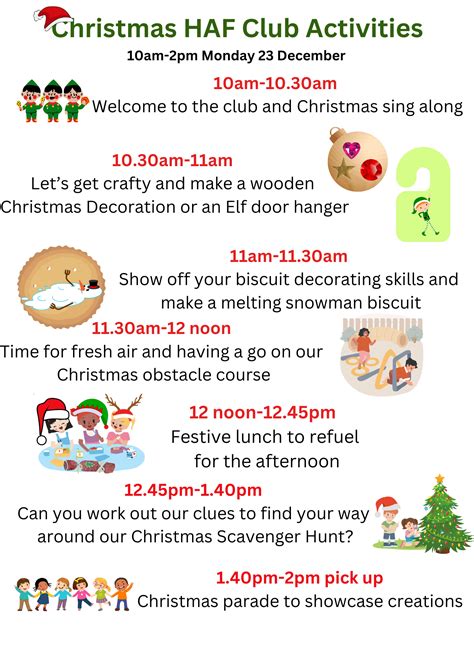 Christmas And New Year Haf Clubs Kickstart