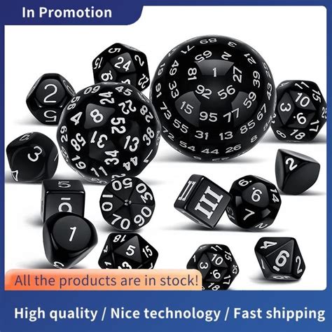 15pieces Complete Polyhedral Dnd Dice Set D3 D100 Spherical Rpg Dice