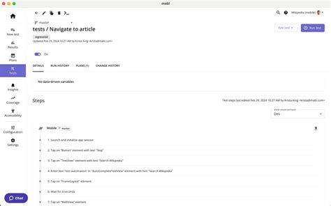 Mobile App Testing Mabl