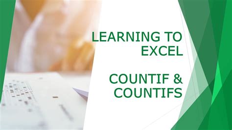Excel Countif And Countifs Tutorial 1 Youtube