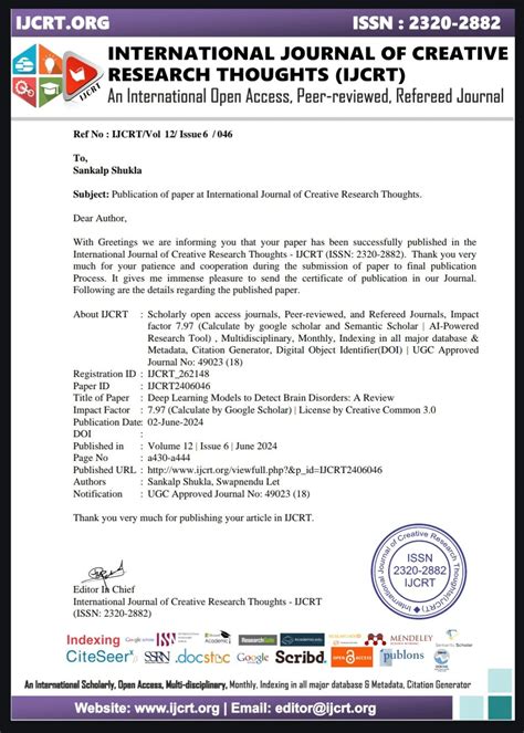 Sankalp Shukla On Linkedin Published Grateful Researchsuccess