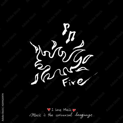 음악회 포스터 손으로 그린 음악 일러스트 Stock Vector Adobe Stock