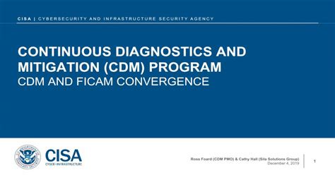 Pdf Continuous Diagnostics And Mitigation Cdm Program · Cdm Ficam