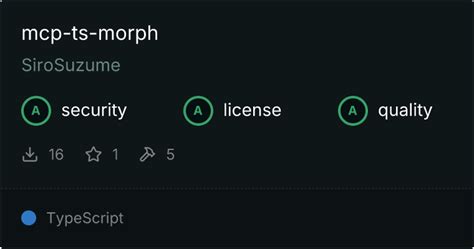 Score Mcp Ts Morph Refactoring Tools Glama