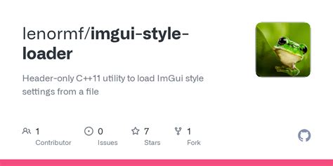 Github Lenormf Imgui Style Loader Header Only C Utility To Load Imgui Style Settings From