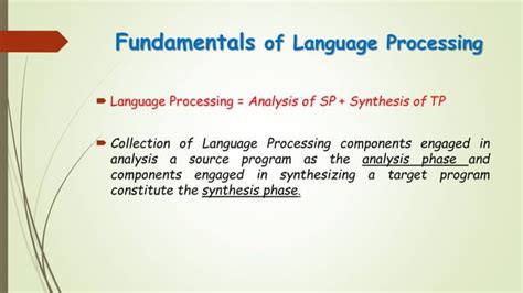 Fundamentals Of Language Processing PPTX