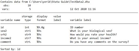 Convert Variables A Guide To Applied Statistics With Stata
