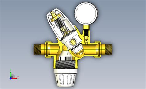 减压阀设计模型 Step 模型图纸下载 懒石网