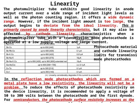 Pptx Linearity The Photomultiplier Tube Exhibits Good Linearity In