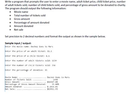 Solved Write A Program That Prompts The User To Enter A