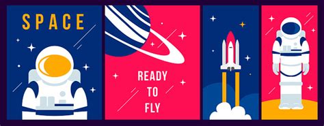 색상 배경에 우주복 행성과 우주선에 우주 비행사와 일러스트의 벡터 창조적 인 세트 개체 그룹에 대한 스톡 벡터 아트 및 기타 이미지 개체 그룹 과학 글로벌