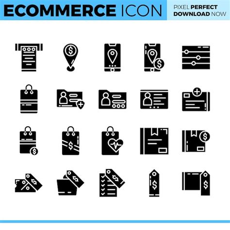 Premium Vector Vector Ecommerce Icon Set
